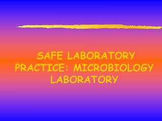 PPT - SAFE LABORATORY PRACTICE: MICROBIOLOGY LABORATORY PowerPoint ...