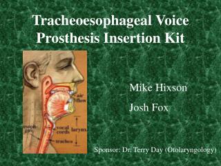 PPT - TRACHEOESOPHAGEAL PUNCTURE VOICE PROSTHESIS (TEP VP) AND SPEAKING ...