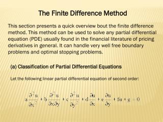 PPT - The Finite Difference Method PowerPoint Presentation, free ...
