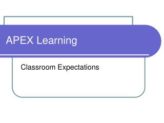 PPT - APEX Learning PowerPoint Presentation, free download - ID:3821353