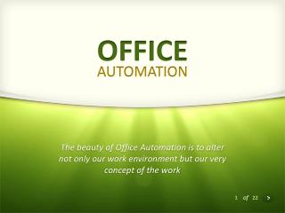 PPT - OFFICE AUTOMATION PowerPoint Presentation, free download - ID:3833079