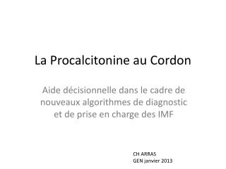 PPT - Procidence du cordon PowerPoint Presentation - ID:598264