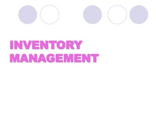 PPT - INVENTORY MANAGEMENT PowerPoint Presentation, free download - ID ...
