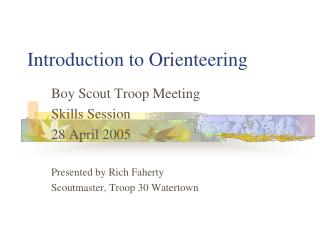 PPT - Introduction to Orienteering PowerPoint Presentation, free ...
