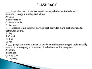 PPT - FLASHBACK PowerPoint Presentation, free download - ID:3955515