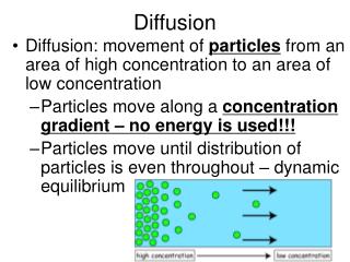 PPT - Explain concentration gradient and diffusion with a picture or ...