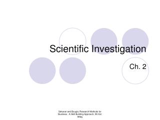 PPT - Scientific Investigation PowerPoint Presentation, free download ...