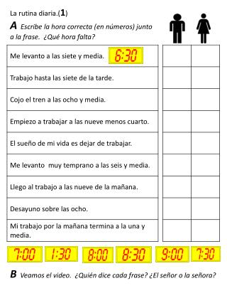 PPT - Mi rutina diaria PowerPoint Presentation - ID:821909
