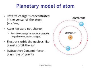 PPT - Planetary model of atom PowerPoint Presentation, free download ...