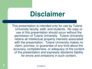 PPT - Disclaimer PowerPoint Presentation - ID:4855405
