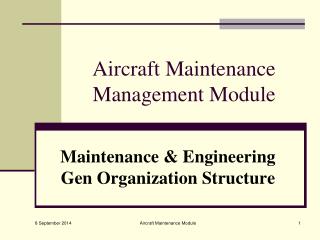 PPT - Aircraft Maintenance Management Module PowerPoint Presentation ...