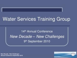PPT - Water Services Training Group PowerPoint Presentation, free ...