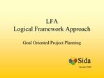 PPT - LFA Logical Framework Approach PowerPoint Presentation, free ...