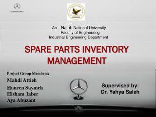 PPT - SPARE PARTS INVENTORY MANAGEMENT PowerPoint Presentation, free ...