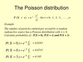 PPT - The Poisson distribution PowerPoint Presentation, free download ...