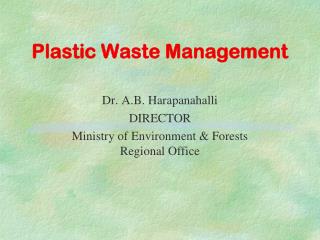 PPT - Plastic Waste Management PowerPoint Presentation, free download ...