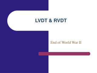 PPT - LVDT & RVDT PowerPoint Presentation, free download - ID:4232277