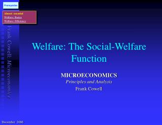 PPT - Welfare: The Social-Welfare Function PowerPoint Presentation ...