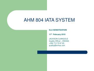 PPT - AHM 804 IATA SYSTEM PowerPoint Presentation, free download - ID ...