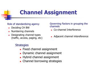 PPT - Channel Assignment PowerPoint Presentation, free download - ID ...