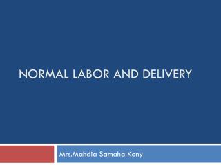 PPT - Normal Labor and Delivery PowerPoint Presentation, free download ...