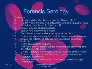 PPT - Forensic Serology PowerPoint Presentation, free download - ID:517364