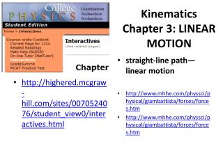 Ppt Kinematics Chapter 3 Linear Motion Powerpoint Presentation Free
