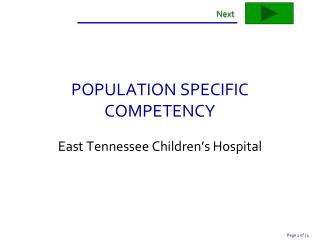 PPT - POPULATION SPECIFIC COMPETENCY PowerPoint Presentation, free ...