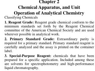 PPT - Chapter 2 Chemical Apparatus, and Unit Operation of Analytical ...