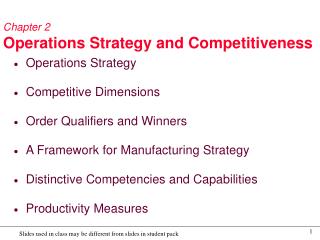PPT - Chapter 2 Operations Strategy and Competitiveness PowerPoint ...