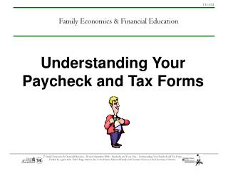 PPT - Understanding Your Paycheck and Tax Forms PowerPoint Presentation ...