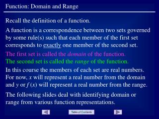 PPT - Function: Domain and Range PowerPoint Presentation, free download ...
