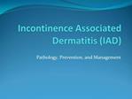 PPT - Incontinence Associated Dermatitis IAD PowerPoint Presentation ...