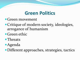PPT - Green Politics PowerPoint Presentation, free download - ID:67297