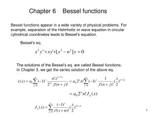 PPT - Chapter 6 Bessel functions PowerPoint Presentation, free download ...