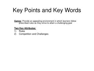 PPT - Key Points and Key Words PowerPoint Presentation, free download ...