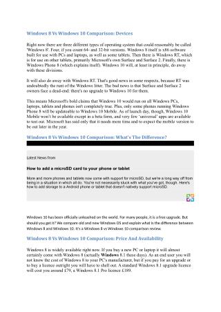 PPT - Windows 8 vs Windows 10 Comparison PowerPoint Presentation, free ...