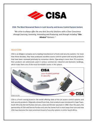 CISA Locks Online Presentations Channel