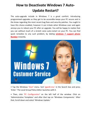 PPT - How to Deactivate Windows 7 Auto-Update Restart? PowerPoint ...
