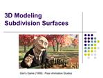 PPT - 3D Modeling Subdivision Surfaces PowerPoint Presentation, free ...