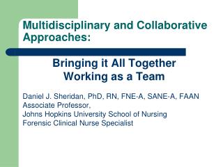 PPT - Multidisciplinary and Collaborative Approaches: PowerPoint ...