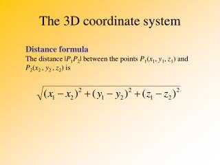 PPT - The 3D coordinate system PowerPoint Presentation, free download ...