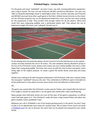 PPT - PICKLEBALL PowerPoint Presentation - ID:1957163