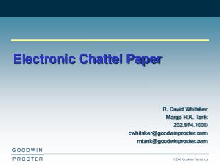 PPT - Electronic Chattel Paper PowerPoint Presentation, free download ...