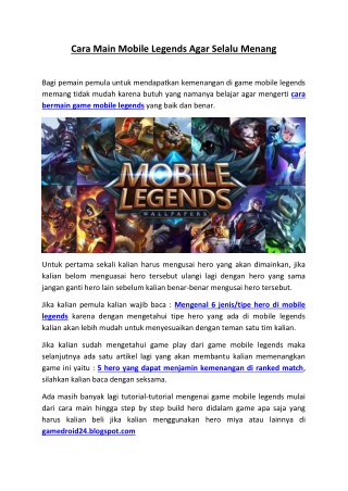Mobile legends PowerPoint (PPT) Presentations, Mobile legends PPTs ...