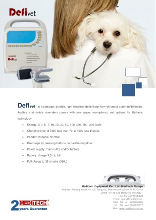PPT - Veterinary Defibrillator monitor from Meditech PowerPoint ...