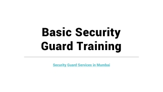 PPT - Basic Security Guard Training PowerPoint Presentation, free ...