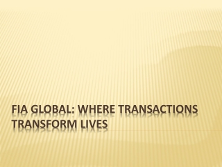 fiaglobal Online Presentations Channel