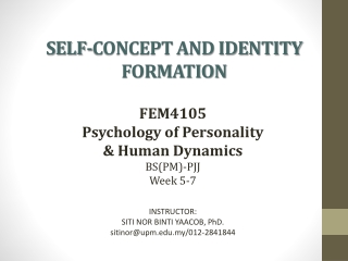 PPT - SELF-CONCEPT AND IDENTITY FORMATION PowerPoint Presentation, free ...