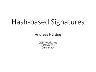 PPT - Hash-based Signatures PowerPoint Presentation, free download - ID ...